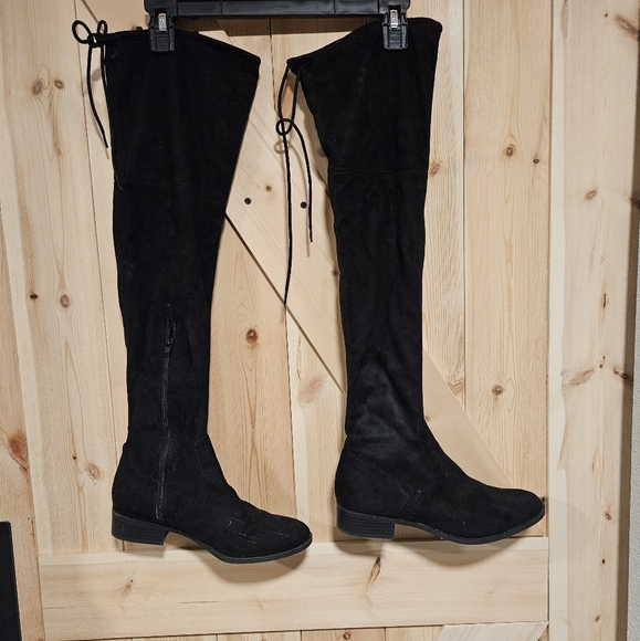 Shoes | Knee High Fabric Boots | Poshmark